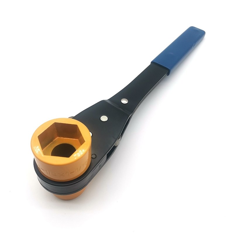 Dual Sized Square Socket Distribution Lineman's Ratcheting Wrench with ...