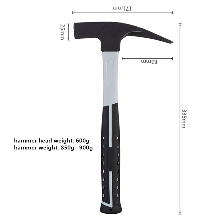 German Quality Carbon Steel Forged 600g Head Carpenter Roofing Hammer ...